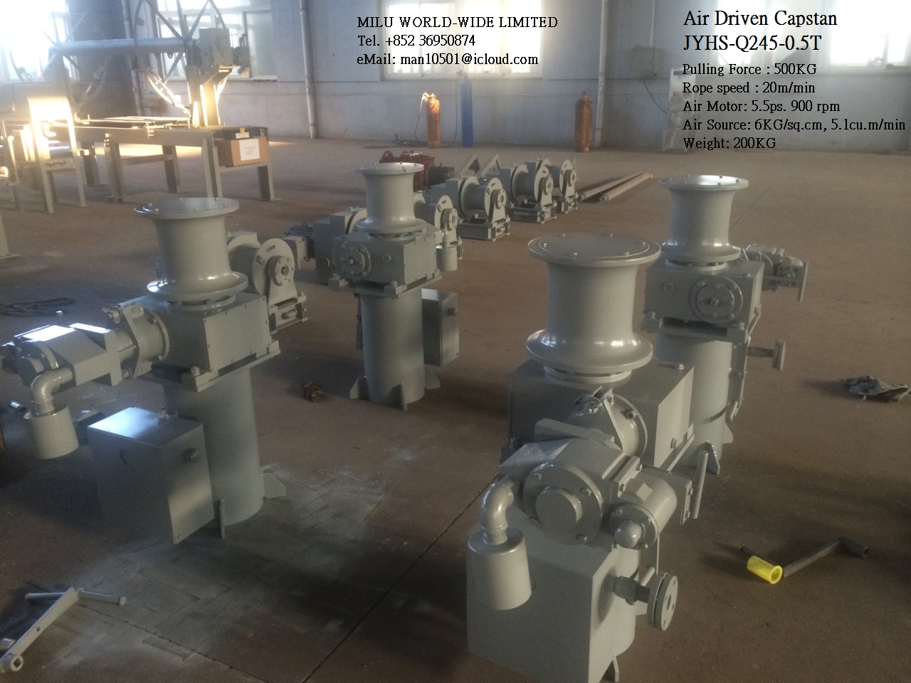 Air Driven Capstan, 气动絞盘, 氣動絞盤, Pneumatic Capstan